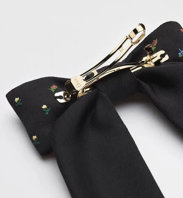 Dior Revolution Flowers Embellished Bow Hair Clip