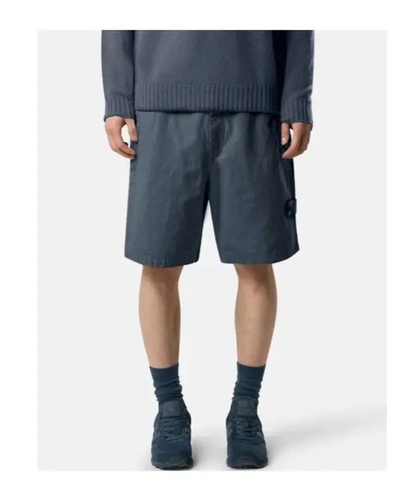 Stone Island Logo Patch Buttoned Shorts
