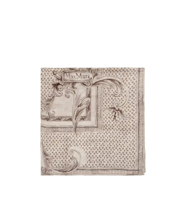 Max Mara Logo Scarf - Nude