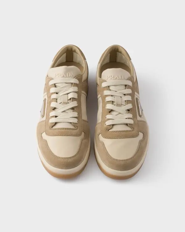 Prada Downtown Lace-up Sneakers - Desert
