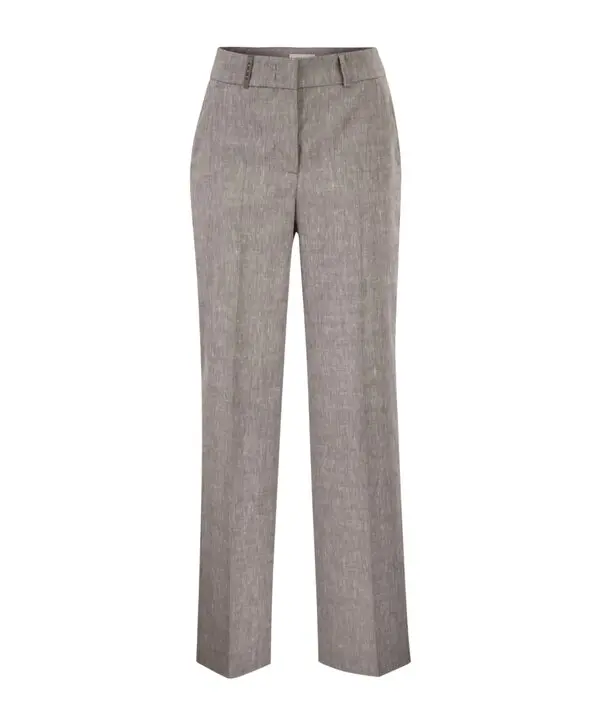 Peserico Straight-leg Tailored Trousers - Gray