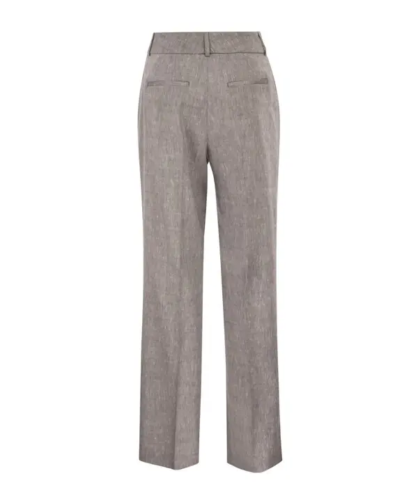 Peserico Straight-leg Tailored Trousers - Gray