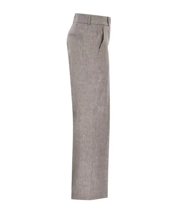 Peserico Straight-leg Tailored Trousers - Gray