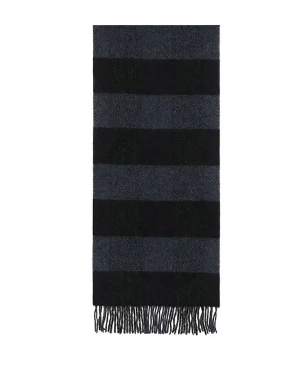 LANVIN Striped Fringed Scarf