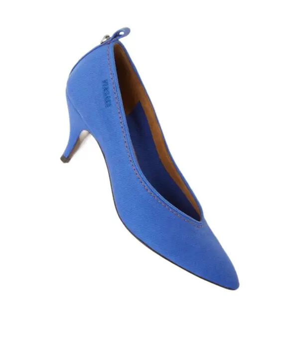 Versace Tina Denim Pointed Pumps - Blue