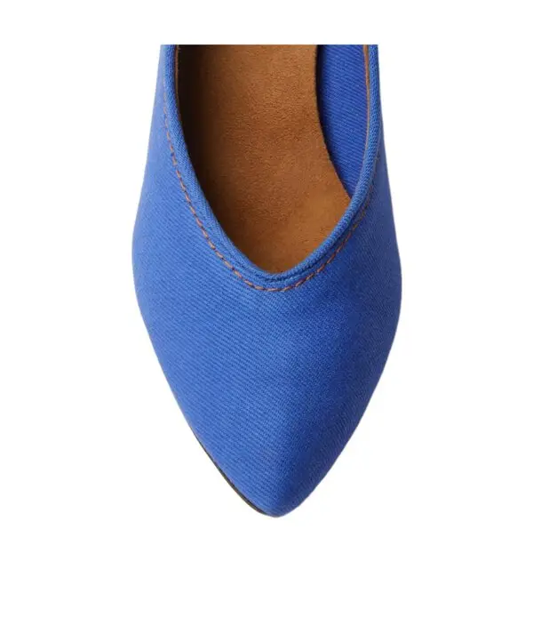 Versace Tina Denim Pointed Pumps - Blue