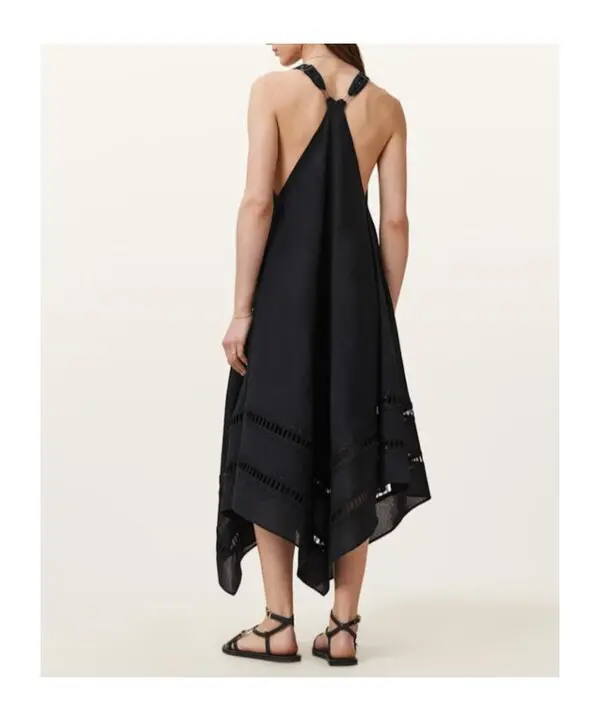 ALLSAINTS Lace Insert Asymmetric Day Dress