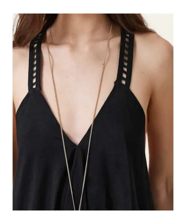 ALLSAINTS Lace Insert Asymmetric Day Dress