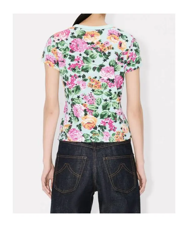 Kenzo Floral Logo Print T-shirt - Green