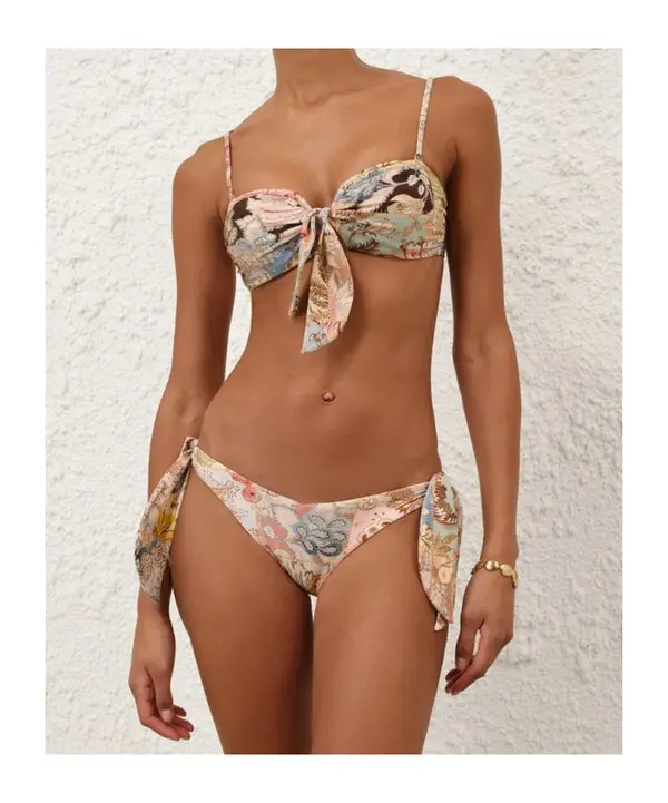 Zimmermann Daylight Tie Bikini Top - Patch Multi