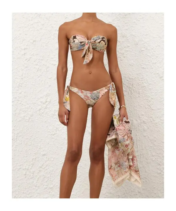 Zimmermann Daylight Tie Bikini Top - Patch Multi