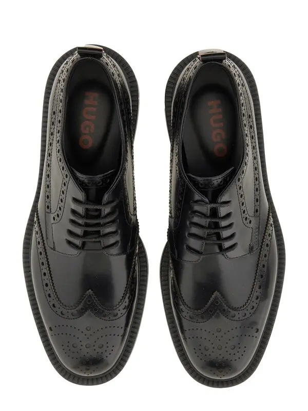 Hugo Boss Almond Toe Lace-up Derby Shoes