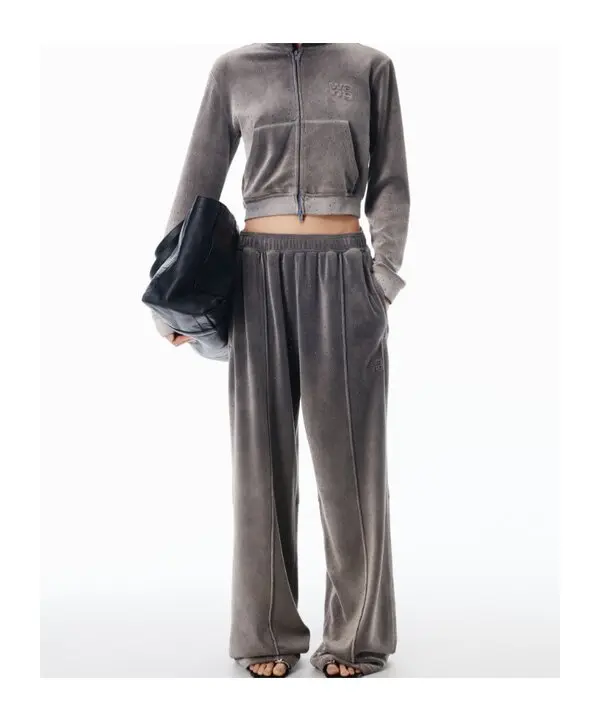 Alexander Wang Terry Oversized Belted Sweatpants - Black