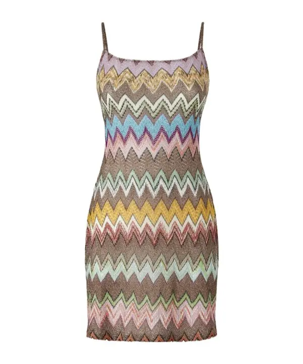 Missoni Zigzag Strappy Beach Dress - Nude