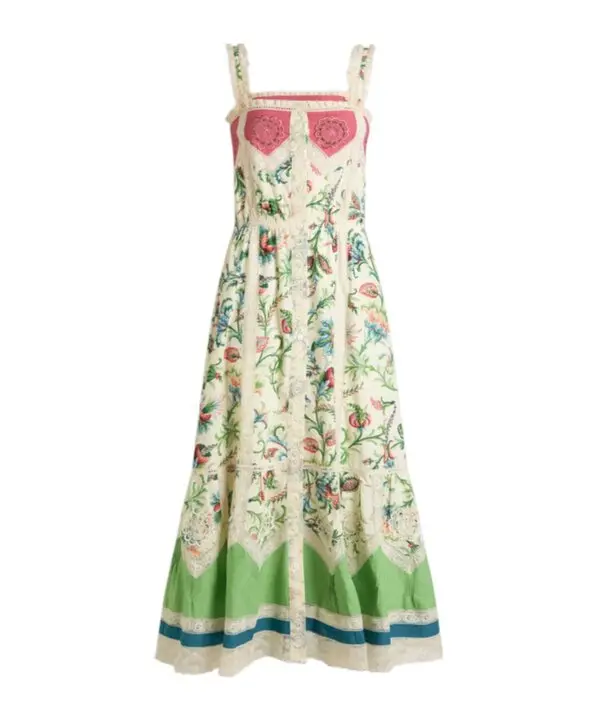 Etro Floral Panel Midi Dress