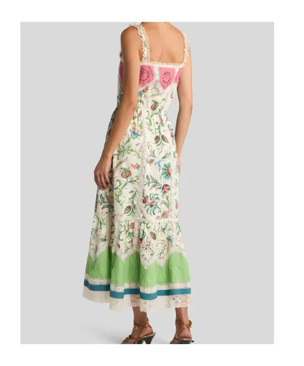 Etro Floral Panel Midi Dress