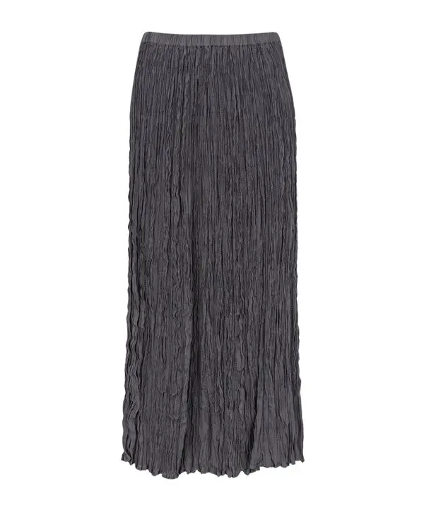 ALYSI Crinkled Maxi Skirt - Grey