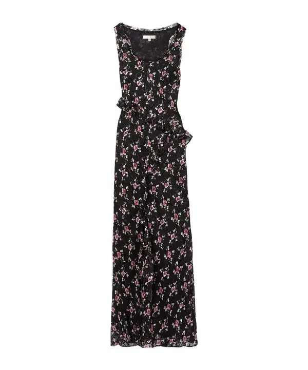 LoveShackFancy Thisbe Ruffled Floral Maxi Dress