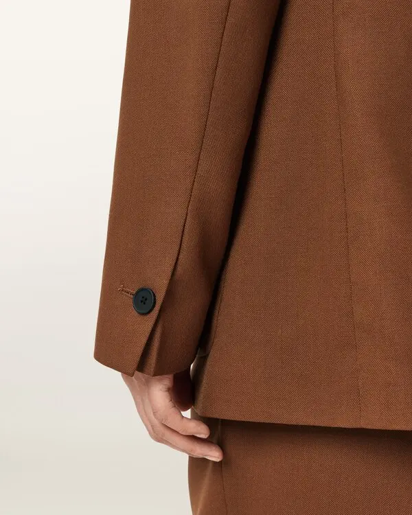 ALLSAINTS Beck Single-breasted Blazer With Notched Lapel - Conac Brown
