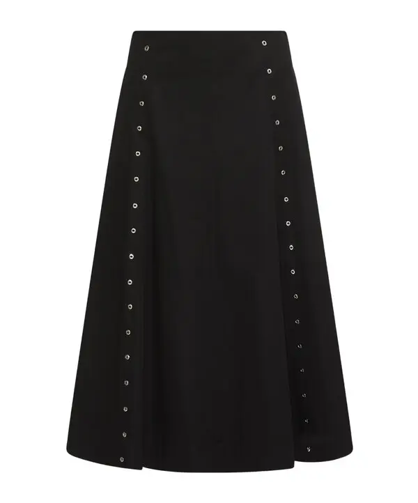 Marella Flared Skirt With Eyelet Detail
