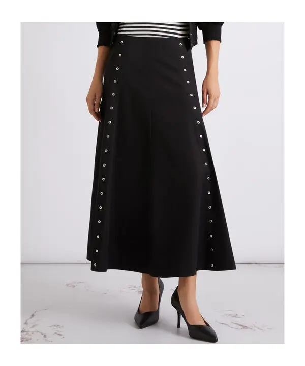 Marella Flared Skirt With Eyelet Detail