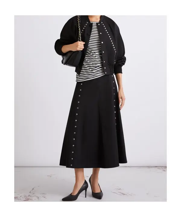 Marella Flared Skirt With Eyelet Detail