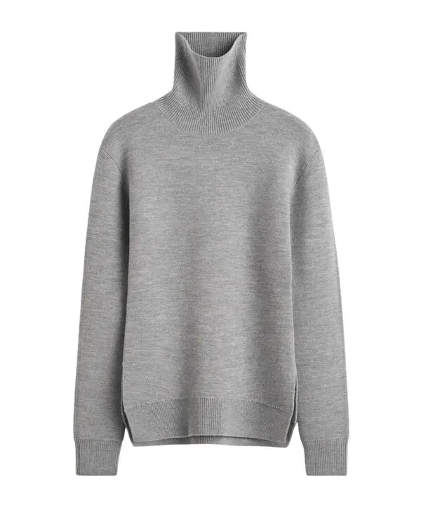 TOTEME High-neck Double Knit Sweater - Gray