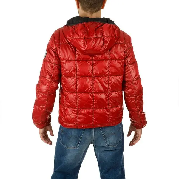 EA7 Hooded Quilted Jacket - Red