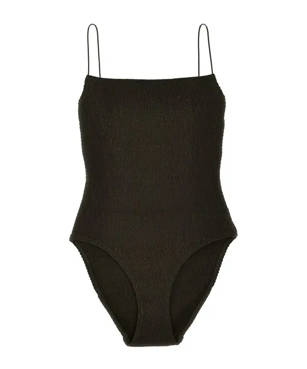 TOTEME Square Neck Open Back Swimsuit - Black