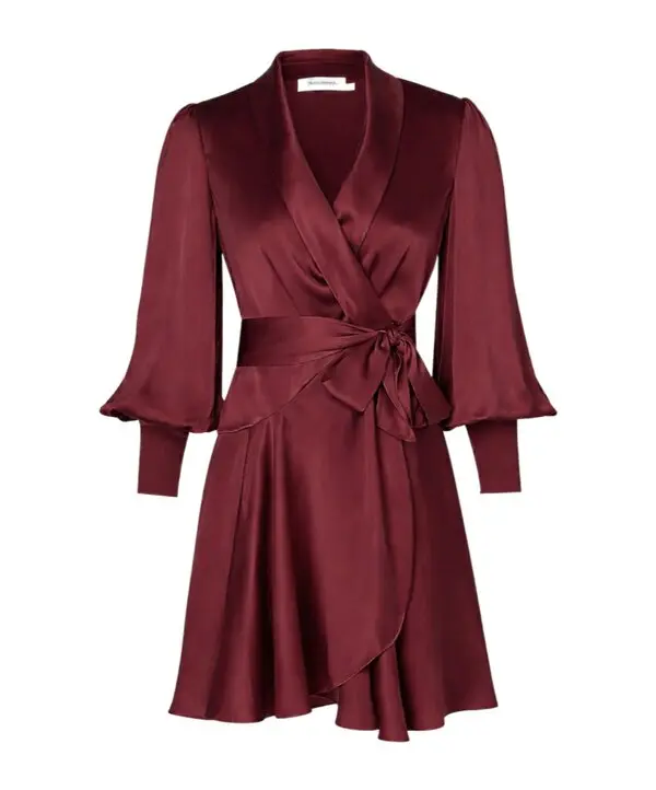 Zimmermann Wrap Mini Dress - Red