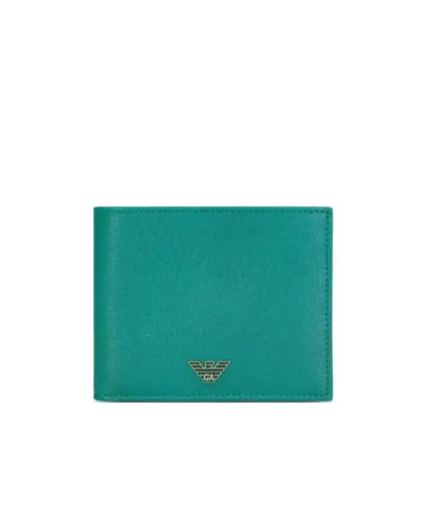 Emporio Armani Logo Details Wallet - Green