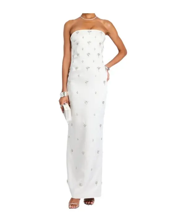Retrofete Elise Embellished Strapless Gown