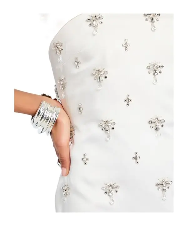 Retrofete Elise Embellished Strapless Gown