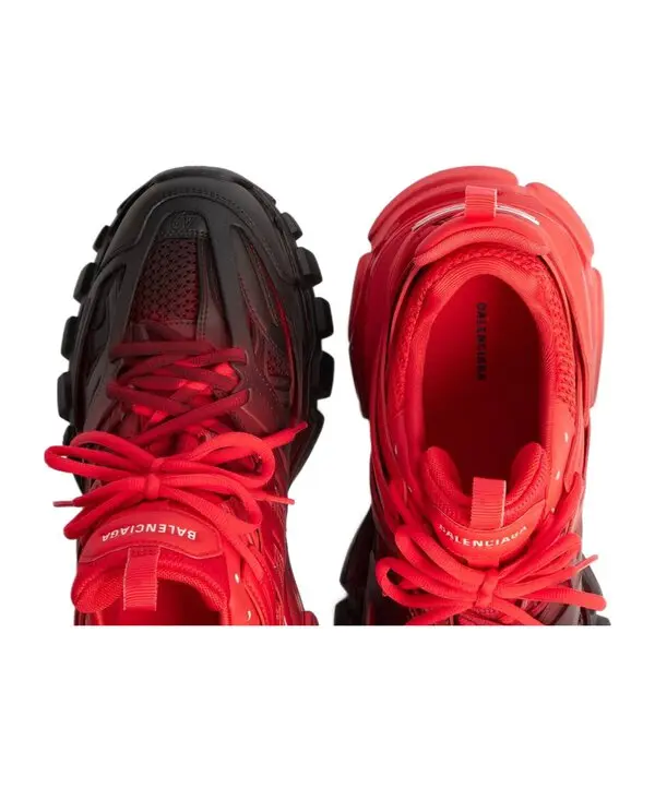 Balenciaga Track Gradient Lace-up Sneakers - Red/black