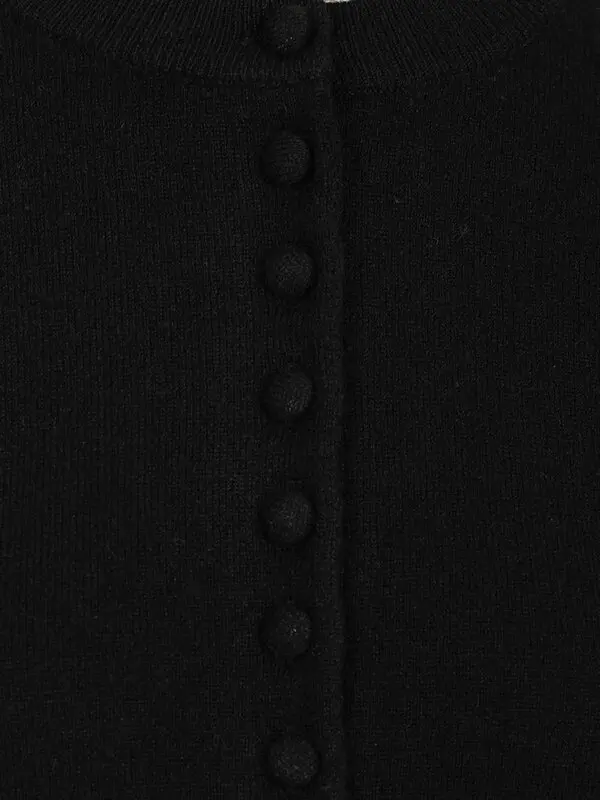 LISA YANG Wilona Crew Neck Cardigan - Black