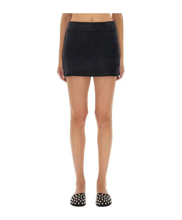 Alexander Wang Embroidered Cotton Mini Skirt - Black