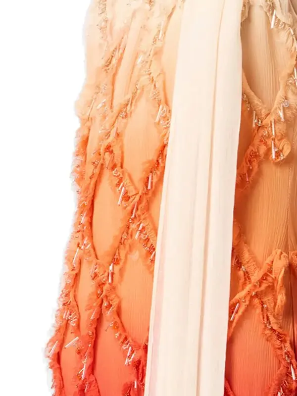 Blumarine Beaded Fringe Mini Dress