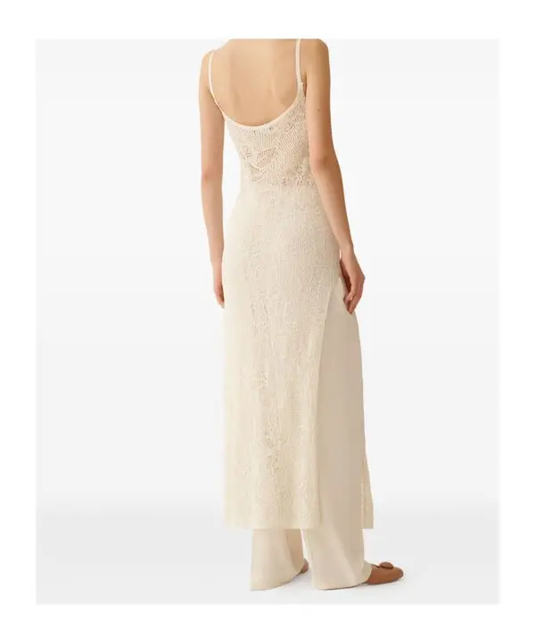 Fabiana Filippi Sleeveless Lace Maxi Dress