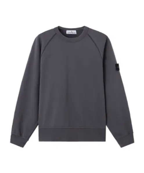 Stone Island Logo Patch Crewneck Sweatshirt - Blue-gray