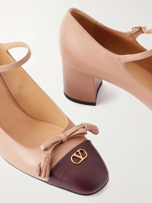 Valentino Garavani Mary Jane High Heel Shoes With Tassel Bow