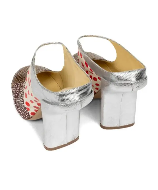 Dries Van Noten Printed Patchwork Heeled Mules