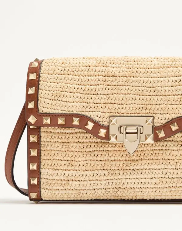 Valentino Garavani Rockstud Small Shoulder Bag - Nude