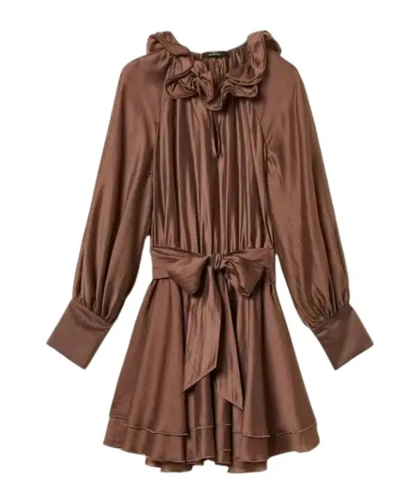 TWINSET Ruffled Belted Dress
