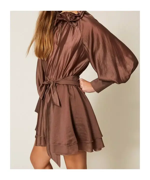 TWINSET Ruffled Belted Dress