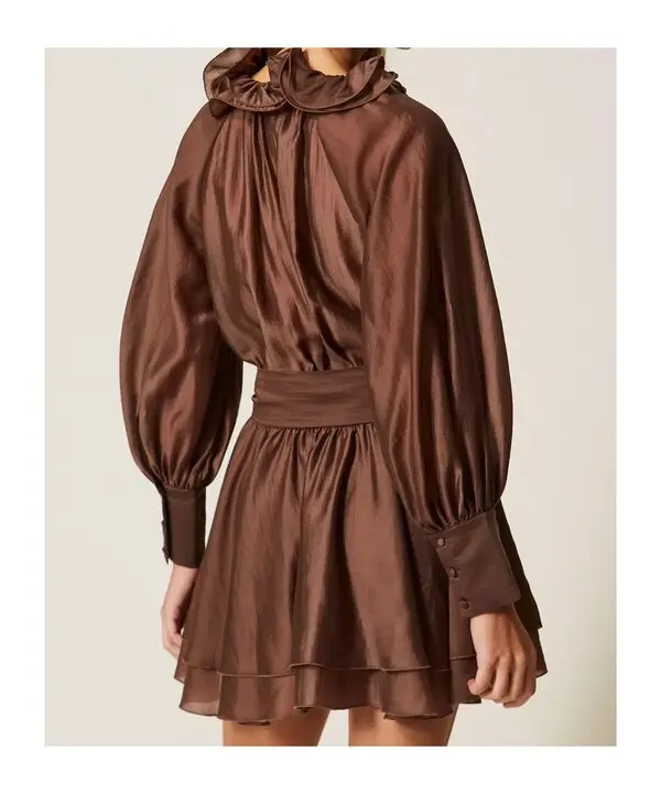 TWINSET Ruffled Belted Dress