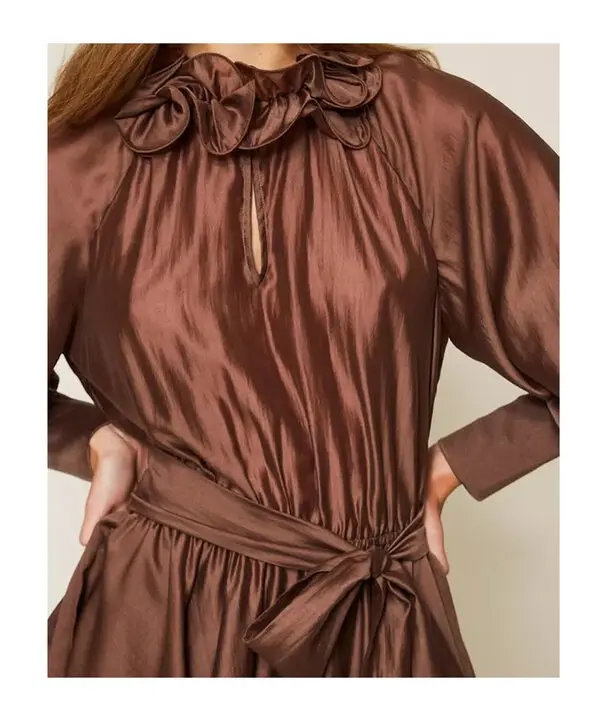 TWINSET Ruffled Belted Dress