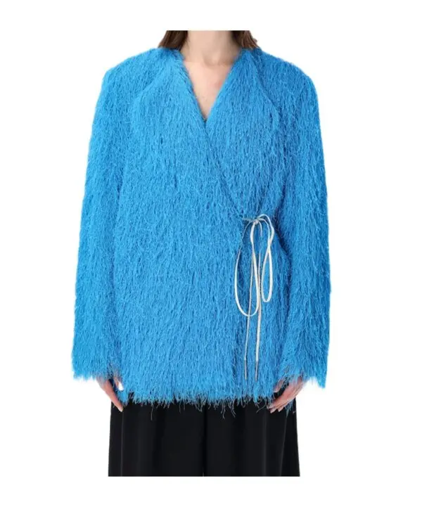 Dries Van Noten Rivla Fringed Coat