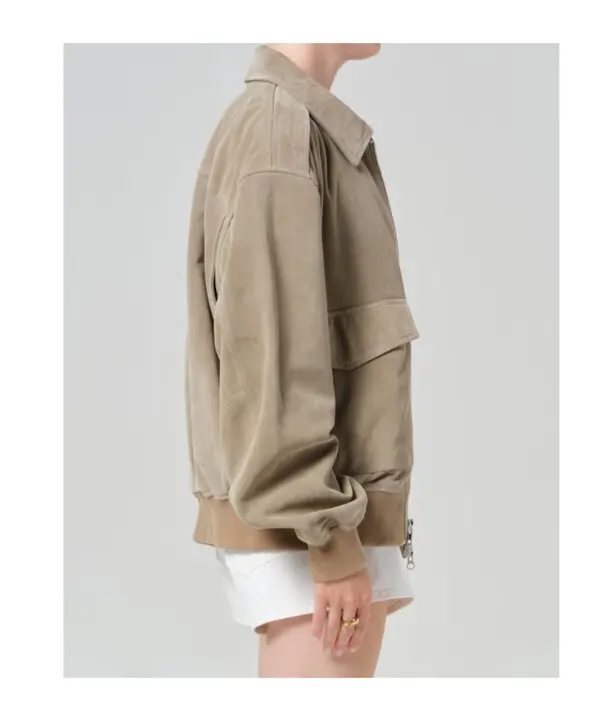 Citizens Of Humanity Vivienne Collared Patch-pocket Jacket - Dark Olive