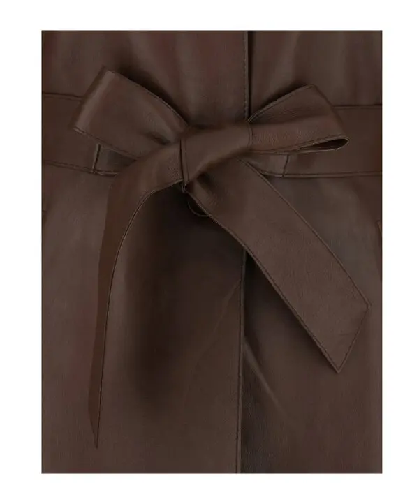 P.a.r.o.s.h Leather Tie-waist Jacket