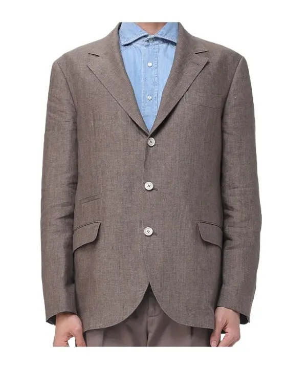 Brunello Cucinelli Long Sleeve Blazer - Brown